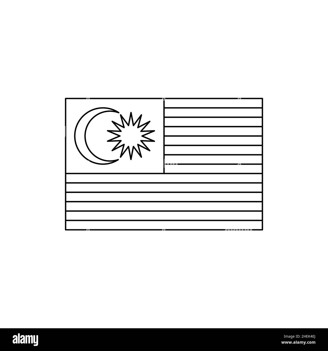 Flag of malaysia Black and White Stock Photos & Images - Alamy