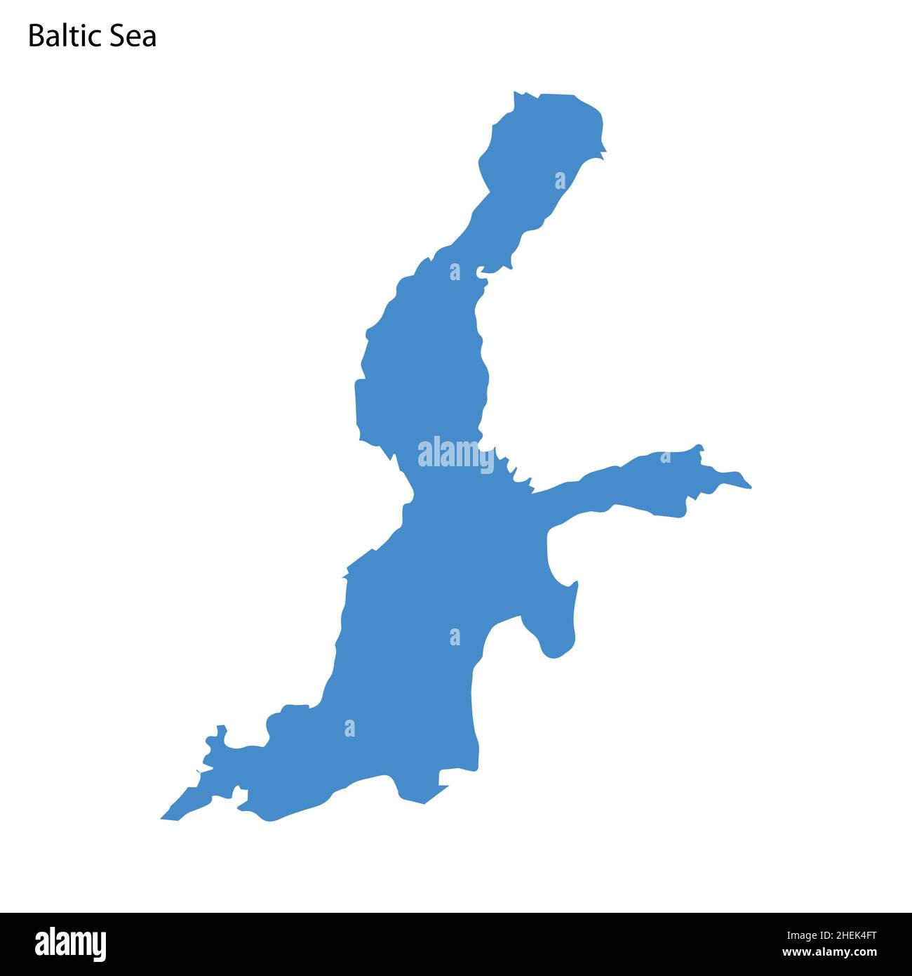 Blue outline map of Baltic Sea, Isolated vector siilhouette sea on ...