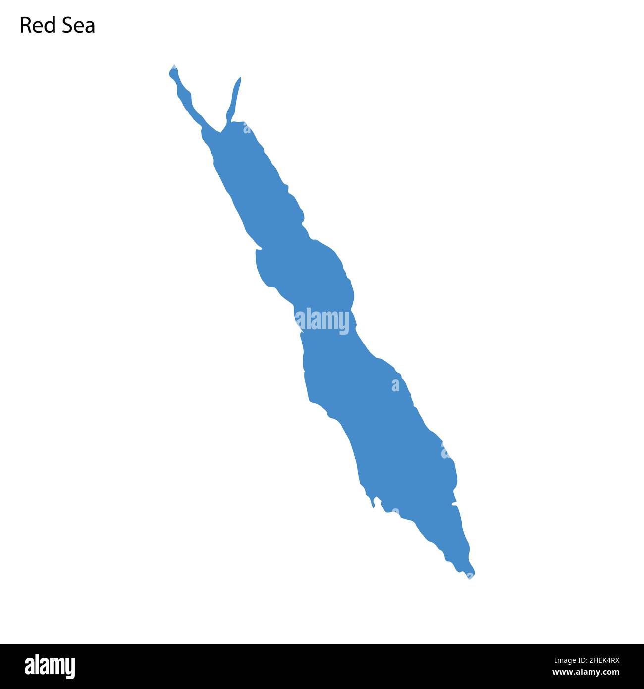 Blue outline map of Red Sea, Isolated vector siilhouette sea on white ...