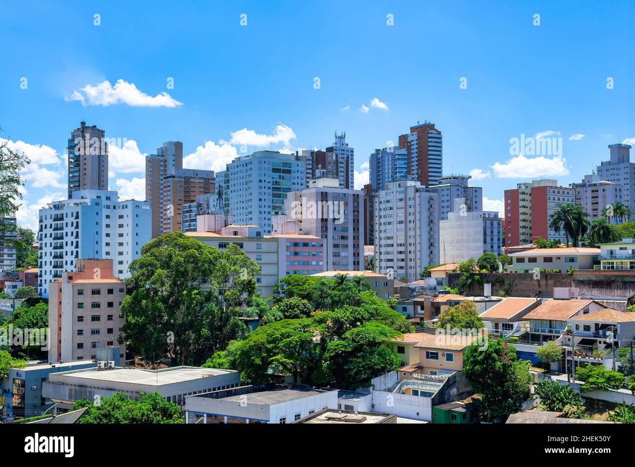 Urban skyline seen from the Sumare district in Sao Paulo, Brazil Stock ...