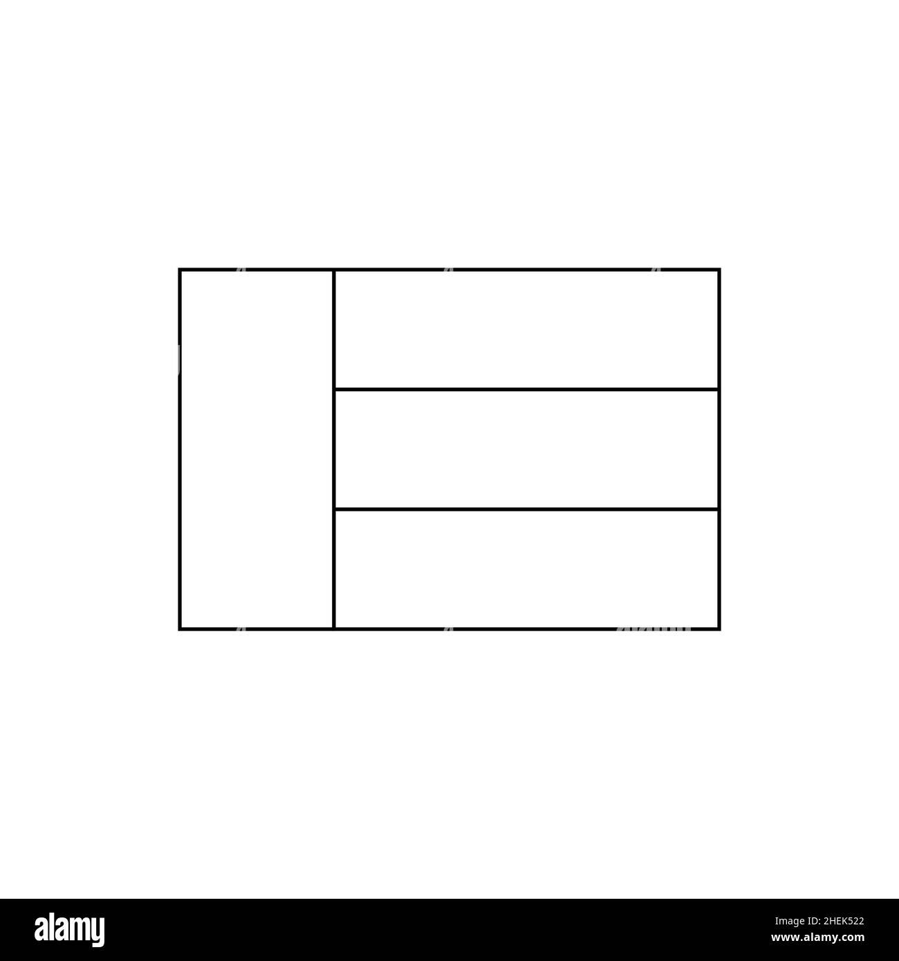 Black outline flag of United Arab Emirates. Thin line vector icon Stock ...