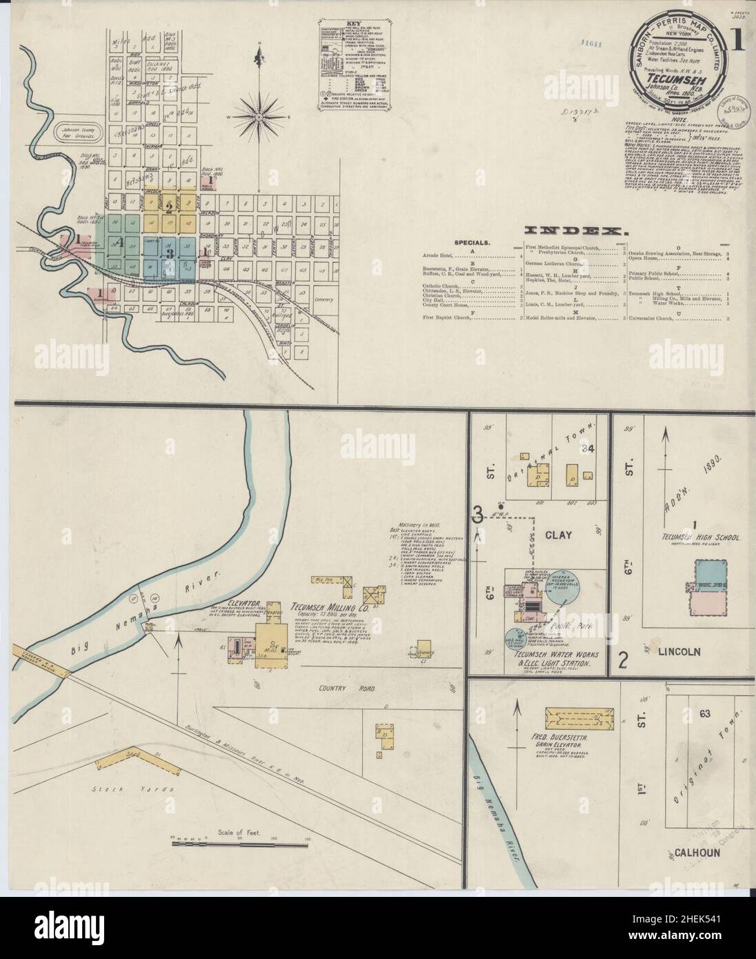Map of tecumseh hi-res stock photography and images - Alamy