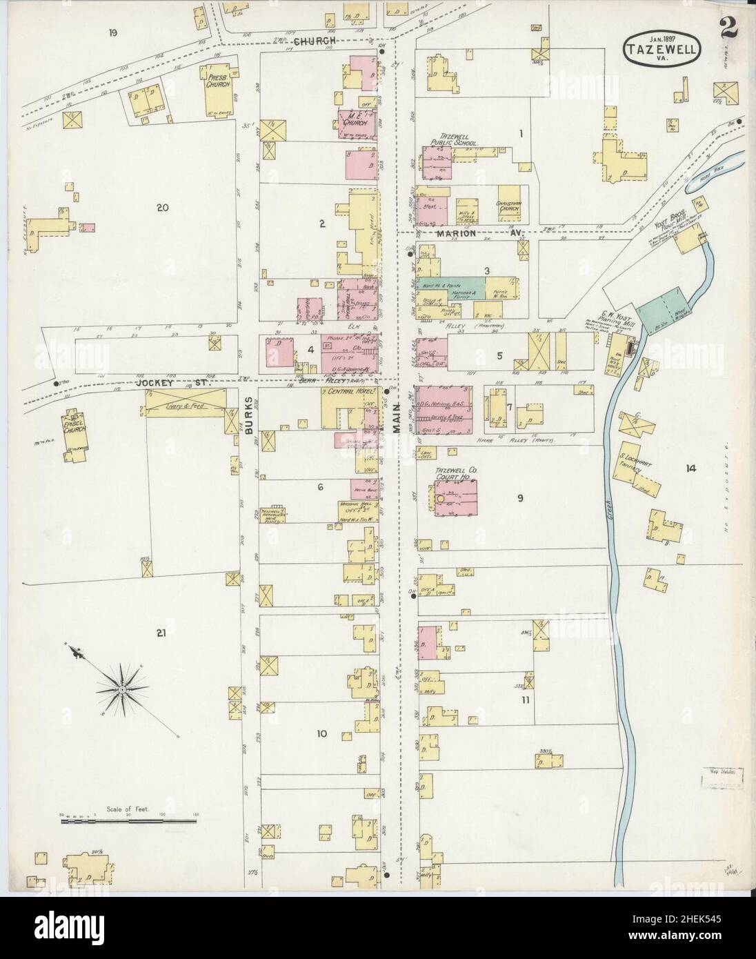 Map of tazewell hi-res stock photography and images - Alamy