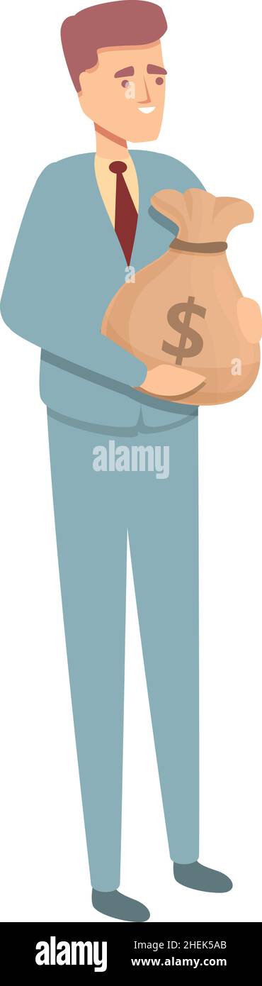 Compensation for business icon cartoon vector. Man with money. Company ...