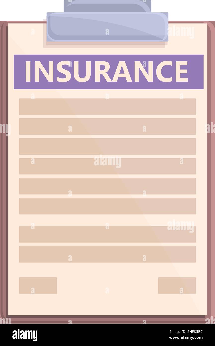 Insurance contract icon cartoon vector. Business document. Agreement ...