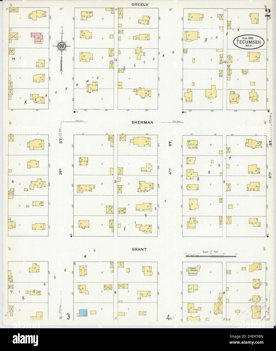 Map of tecumseh hi-res stock photography and images - Alamy