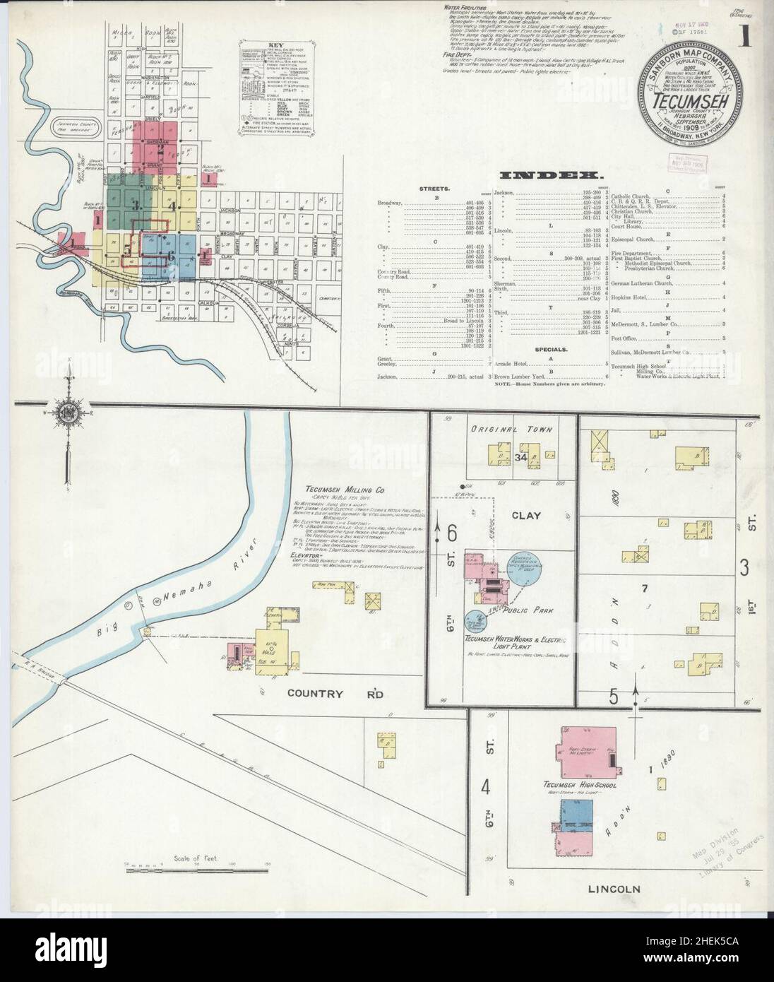 Map of tecumseh hi-res stock photography and images - Alamy