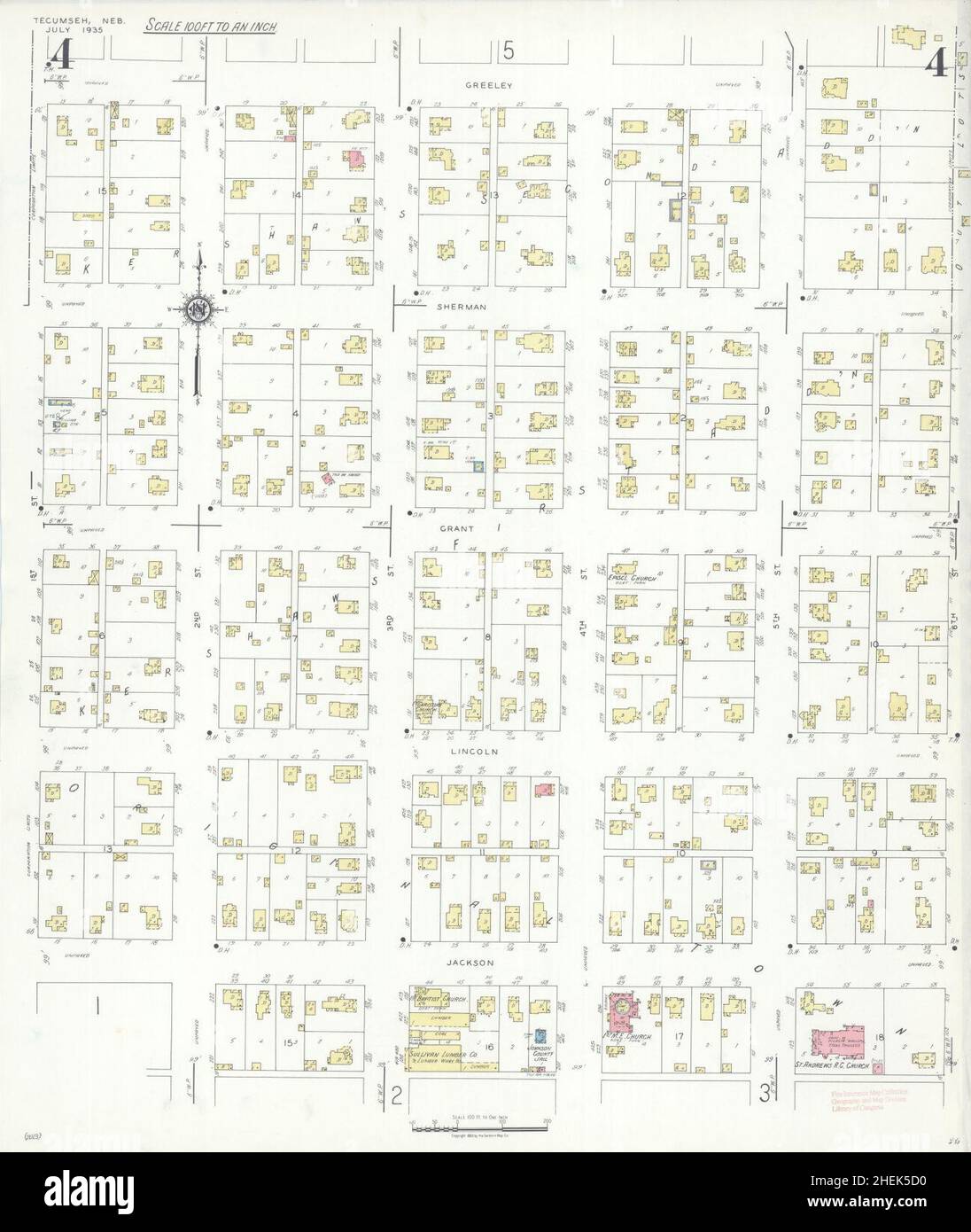 Map of tecumseh hi-res stock photography and images - Alamy