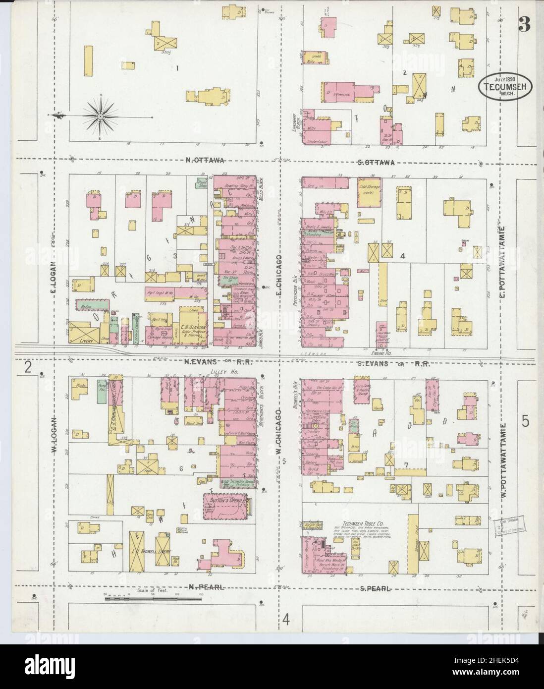 Map of tecumseh hi-res stock photography and images - Alamy
