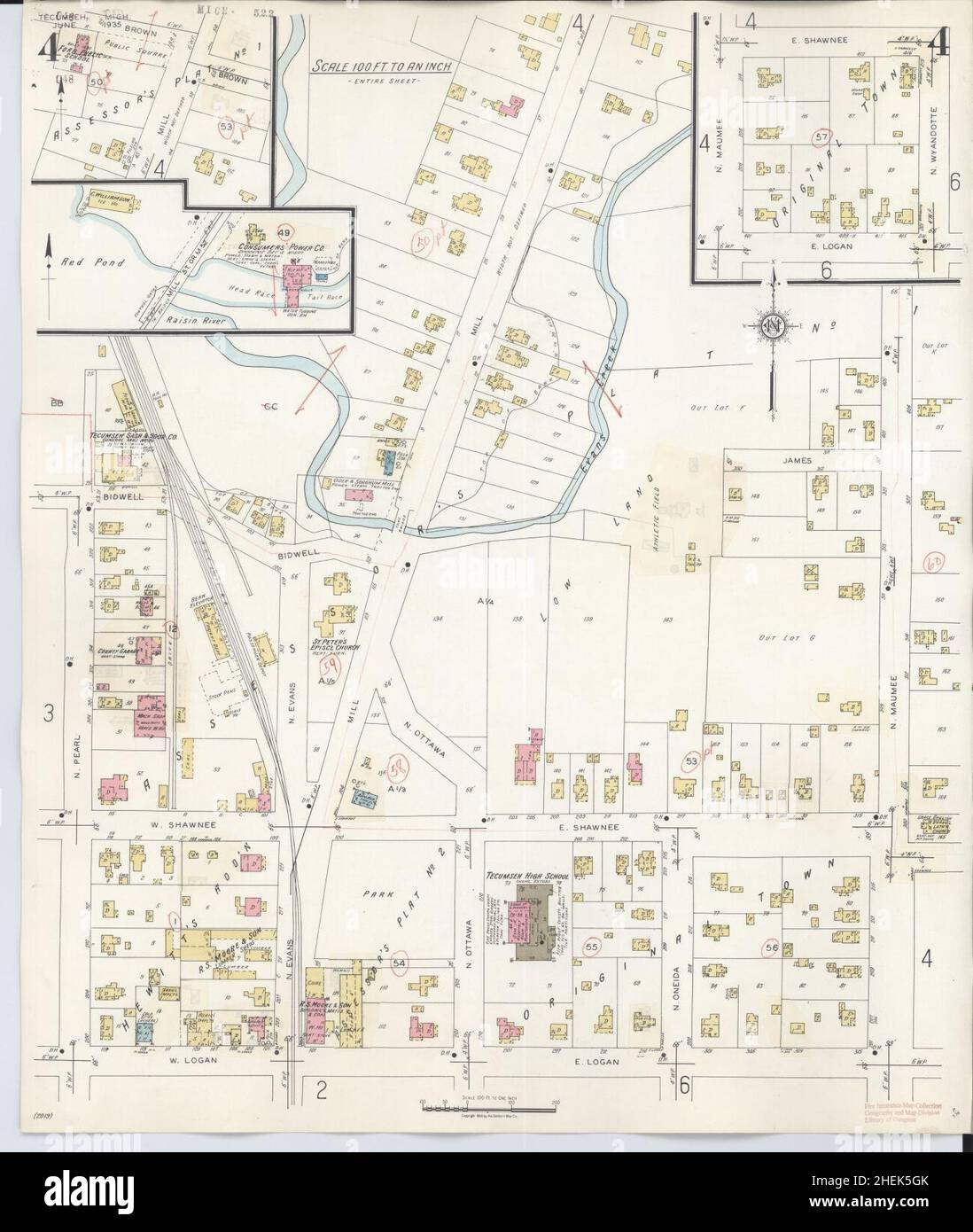 Tecumseh michigan map hi-res stock photography and images - Alamy