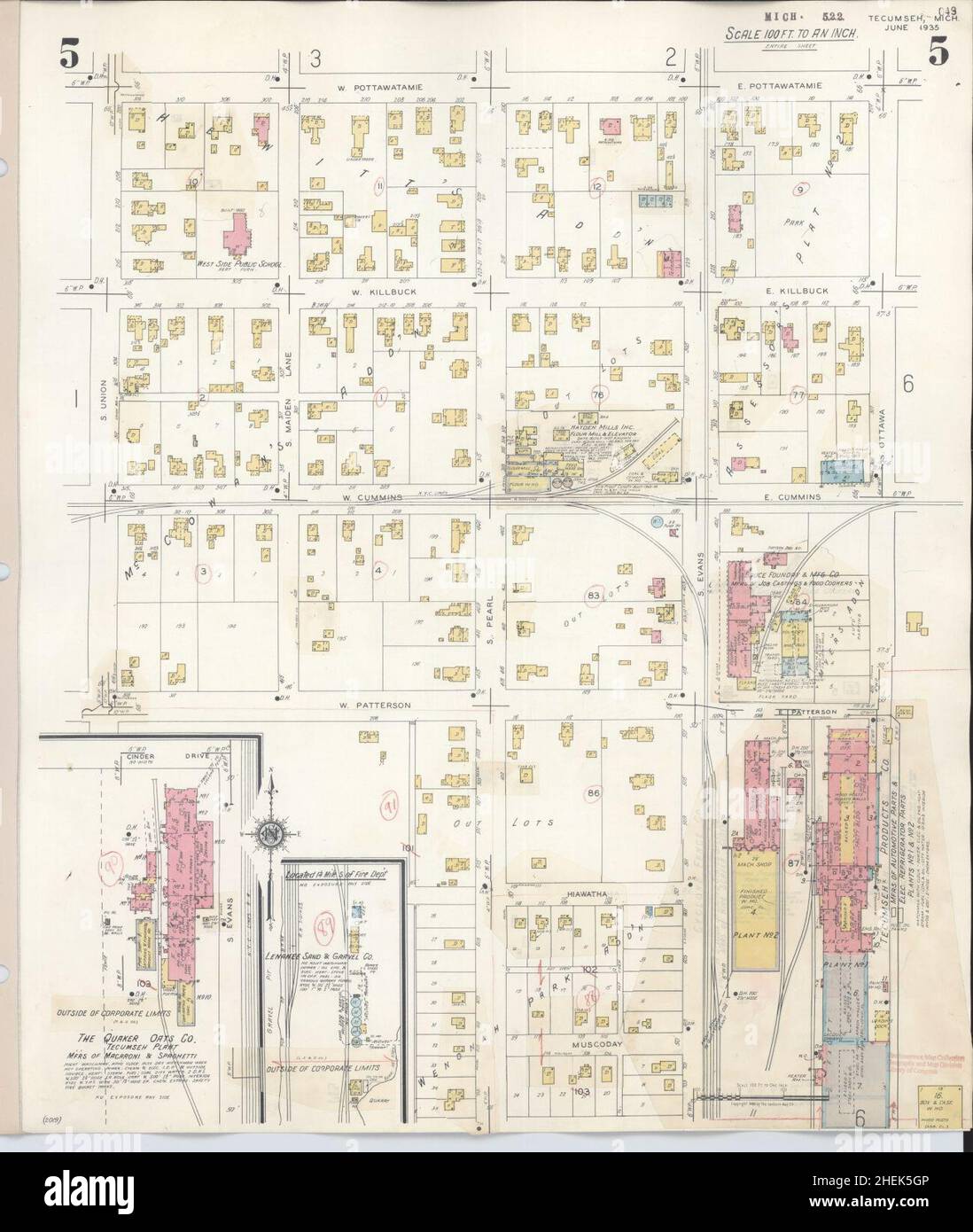 Tecumseh michigan map hi-res stock photography and images - Alamy