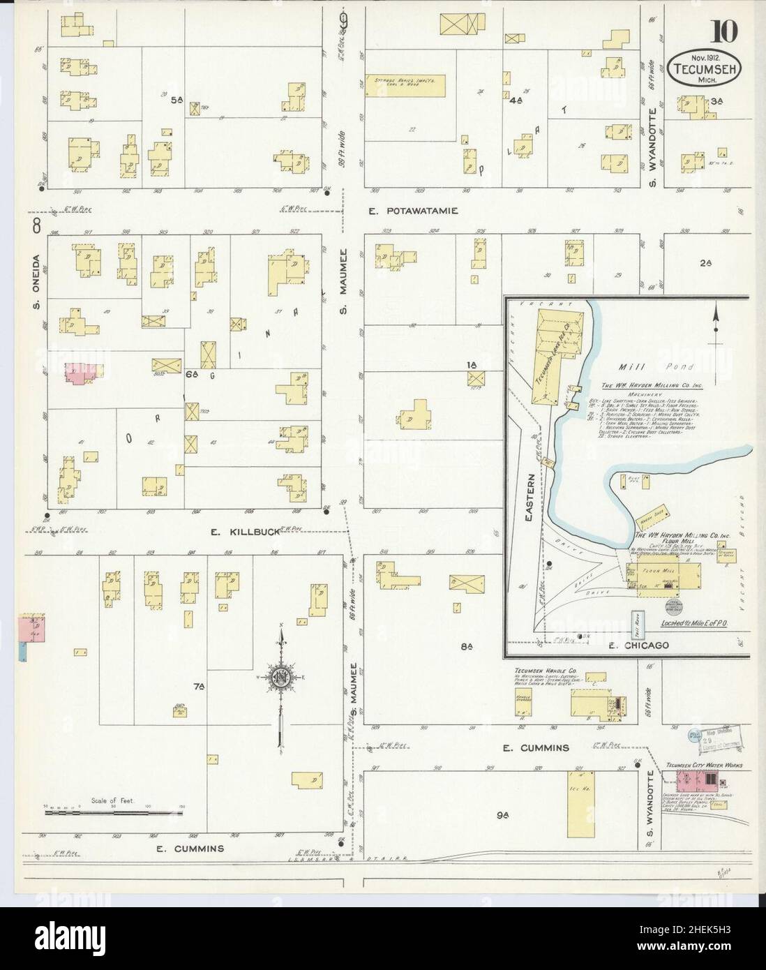 Tecumseh michigan map hi-res stock photography and images - Alamy