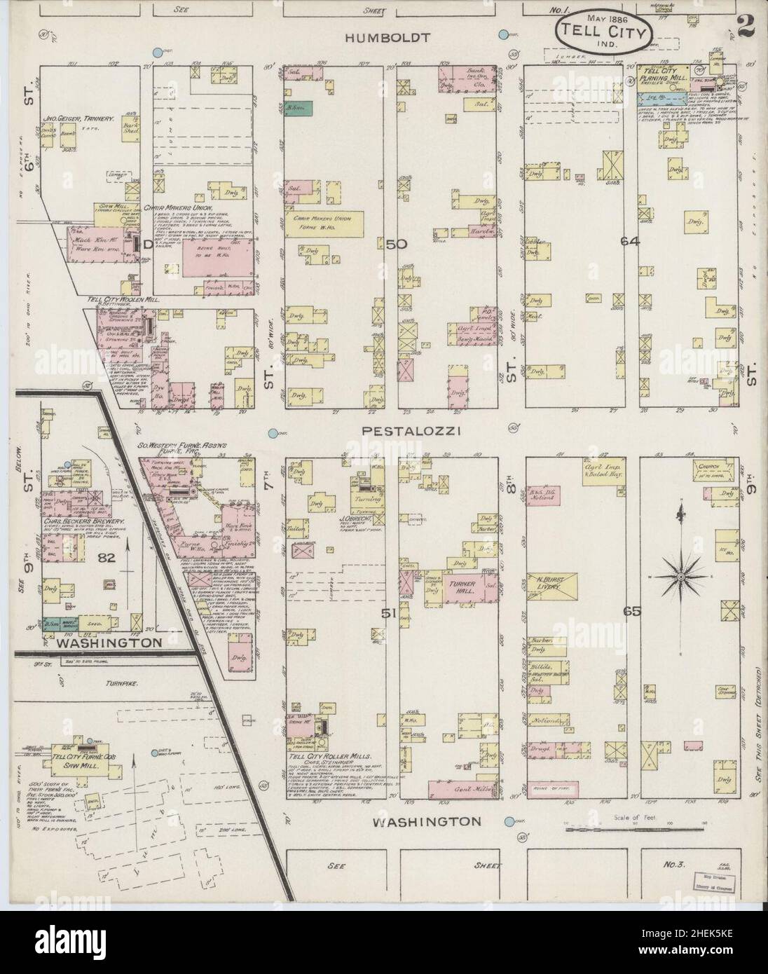 Map of tell city hi-res stock photography and images - Alamy