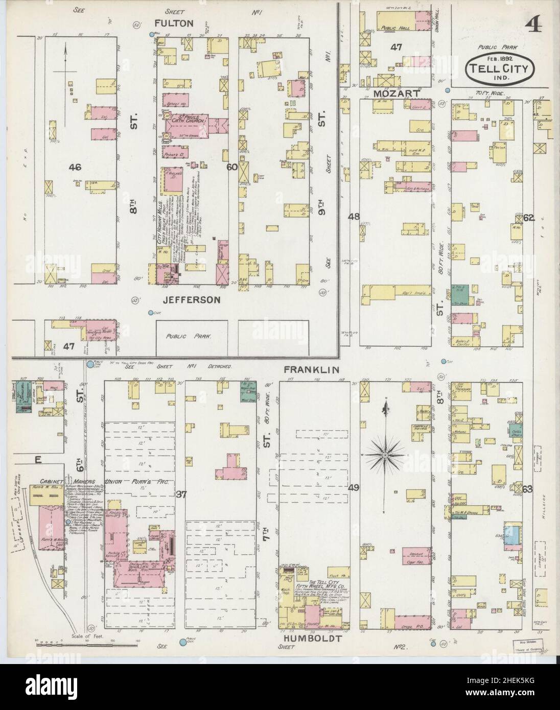 Map of tell city hi-res stock photography and images - Alamy