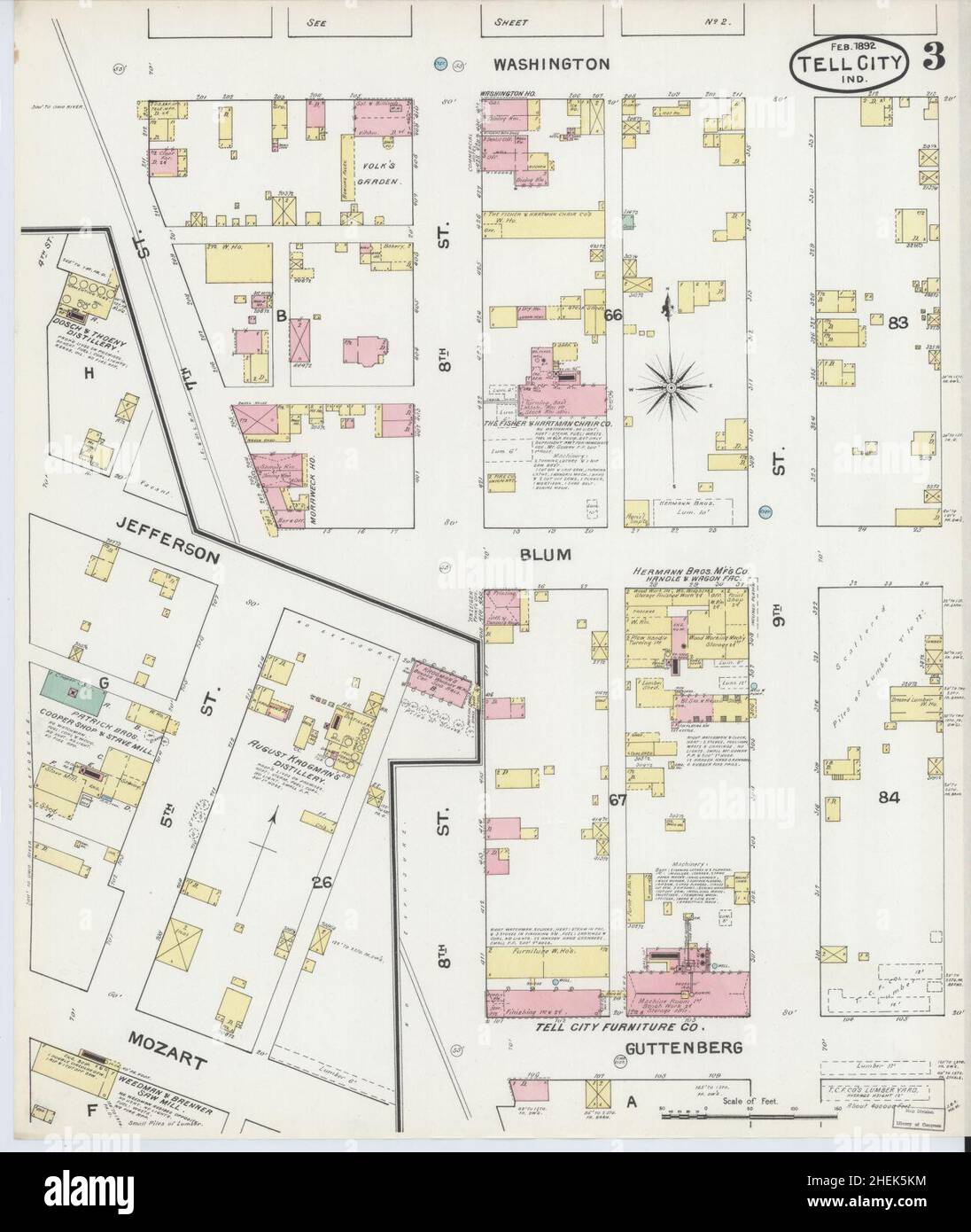 Map of tell city hi-res stock photography and images - Alamy