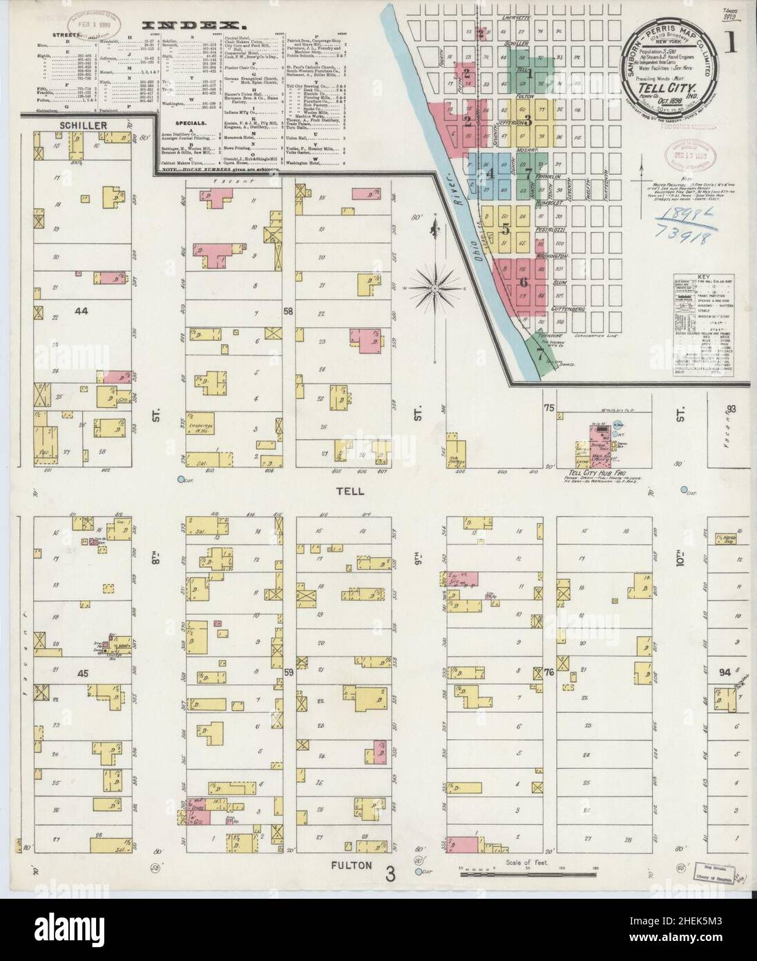Map of tell city hi-res stock photography and images - Alamy