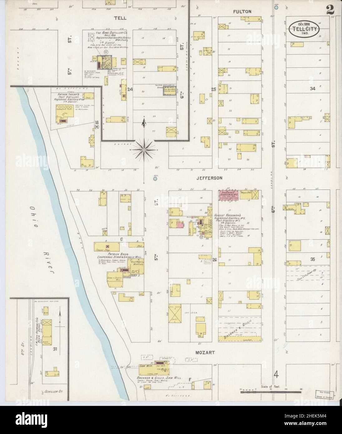 Map of tell city hi-res stock photography and images - Alamy