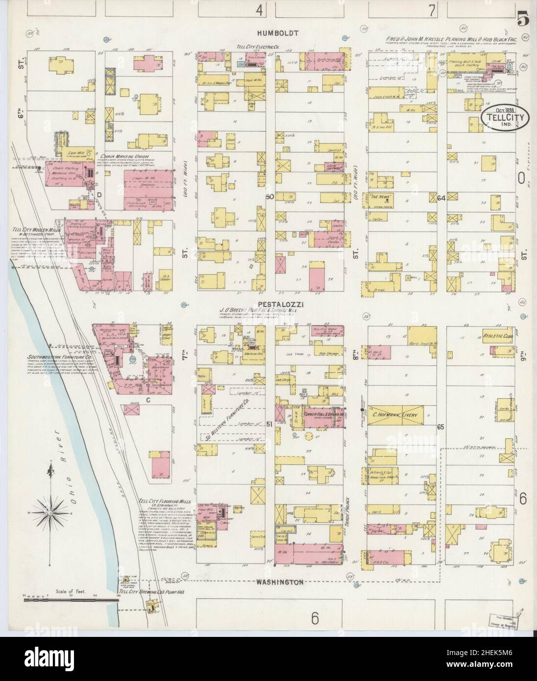 Map of tell city hi-res stock photography and images - Alamy