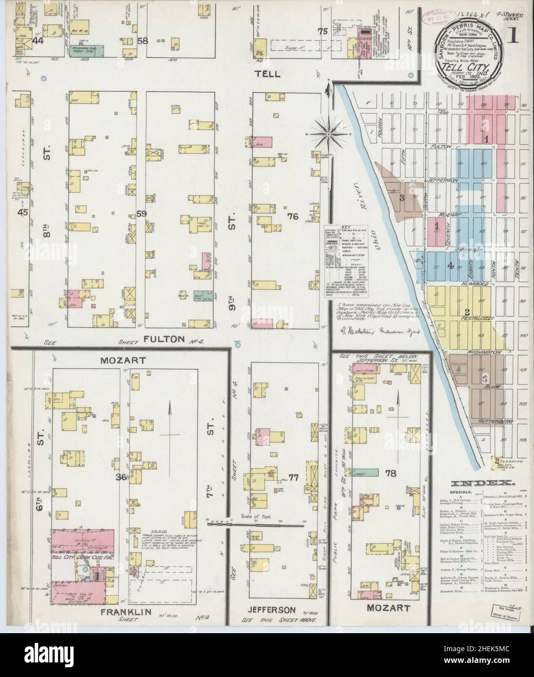 Tell city map hi-res stock photography and images - Alamy