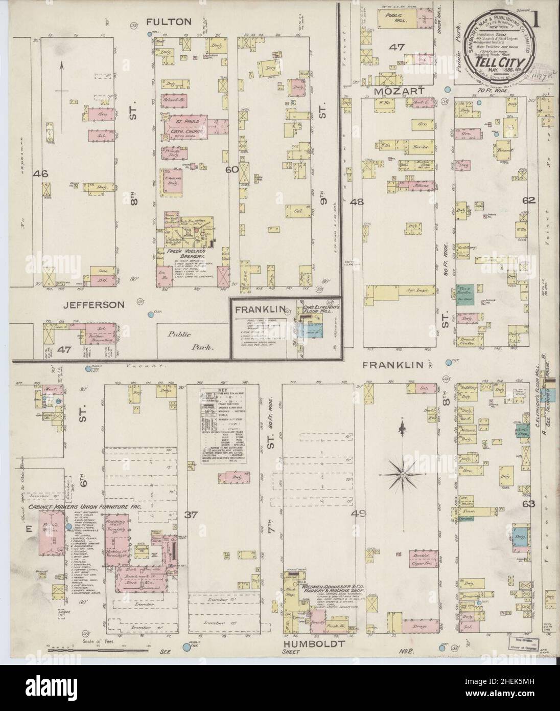 Map of tell city indiana hi-res stock photography and images - Alamy