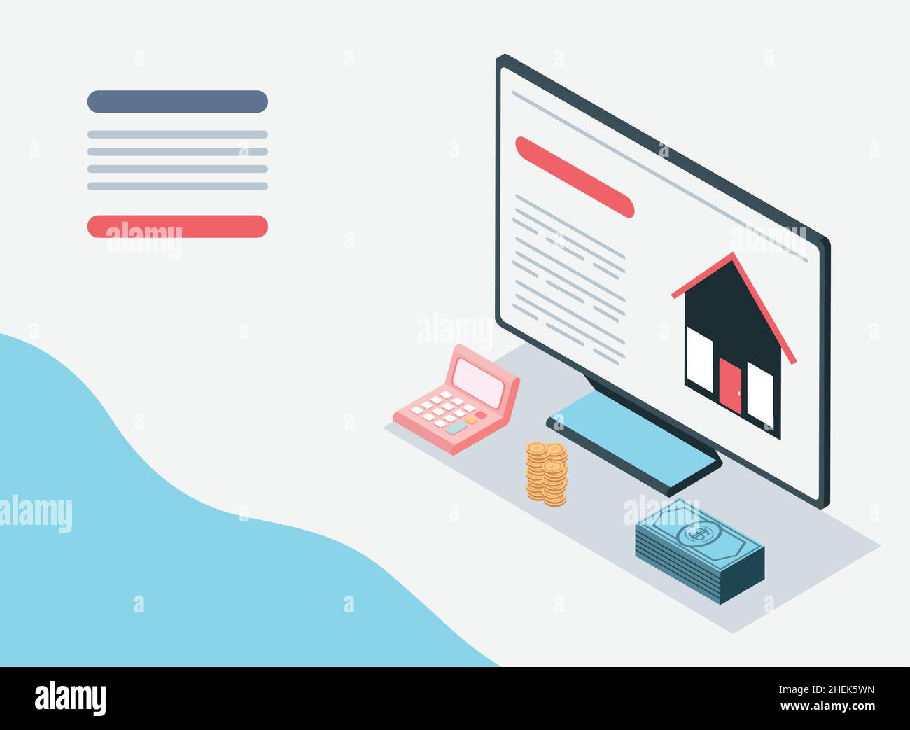 real estate computer Stock Vector Image & Art - Alamy
