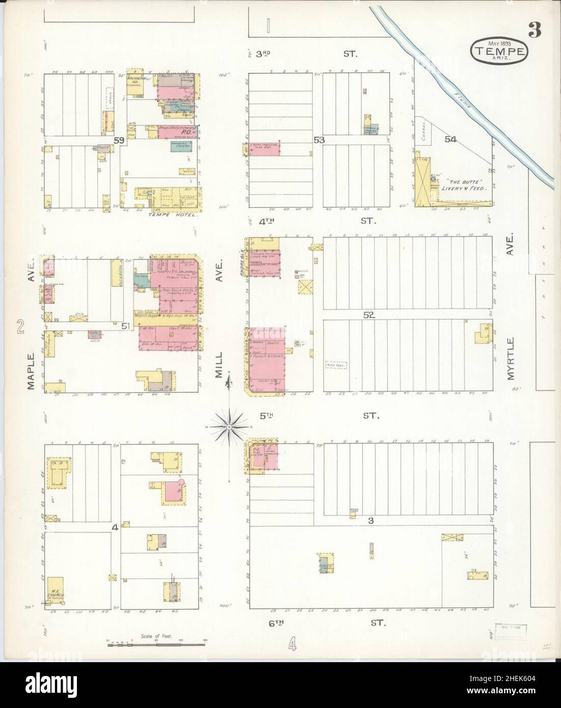 Tempe map hi-res stock photography and images - Alamy