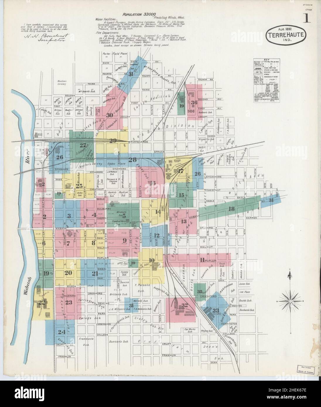 Terre haute indiana map hi-res stock photography and images - Alamy