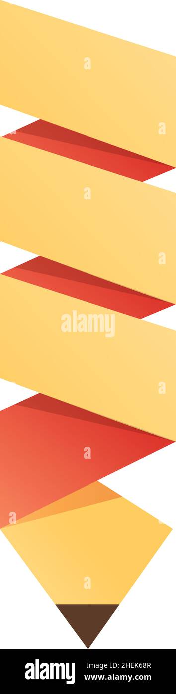 Paper pencil icon cartoon vector. School pen. Write pad Stock Vector ...