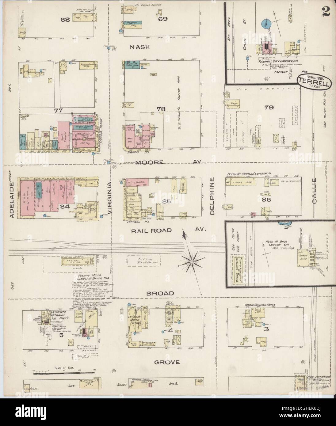 Map of terrell texas hi-res stock photography and images - Alamy