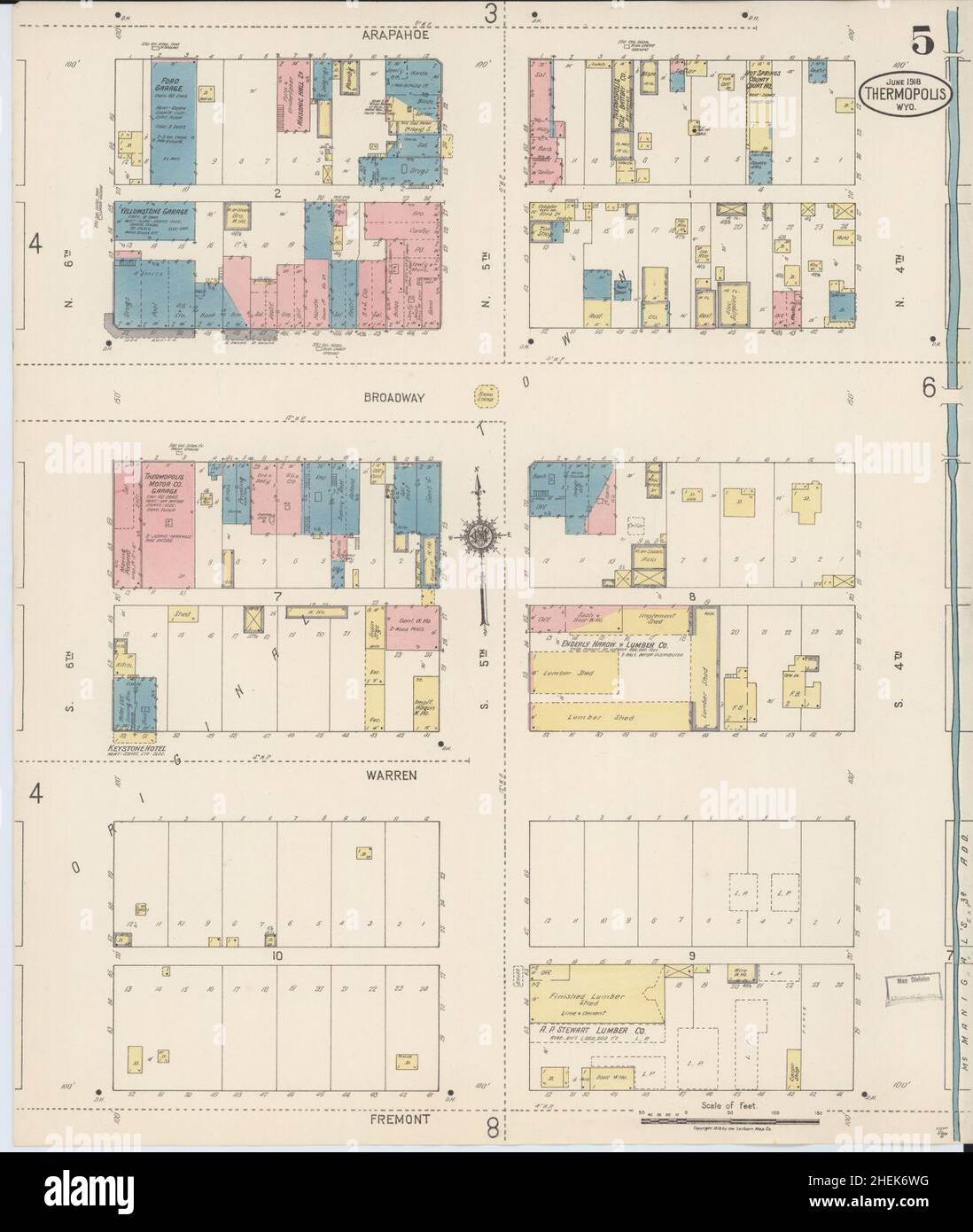 Vintage map of hot springs hi-res stock photography and images - Alamy