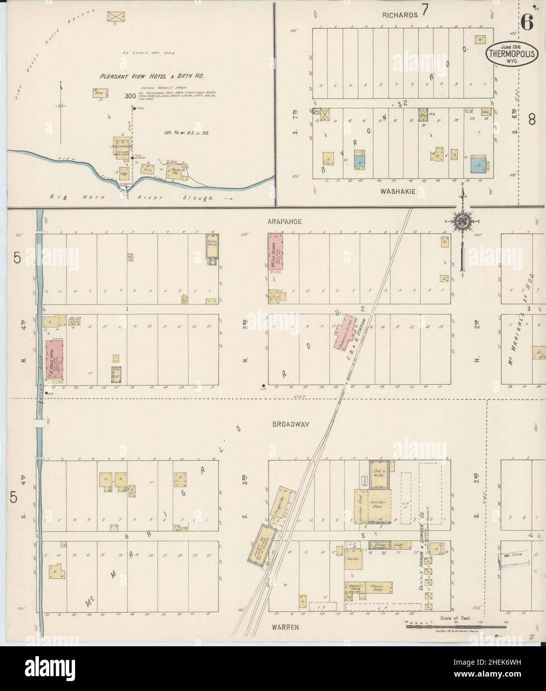 Hot springs county map hi-res stock photography and images - Alamy