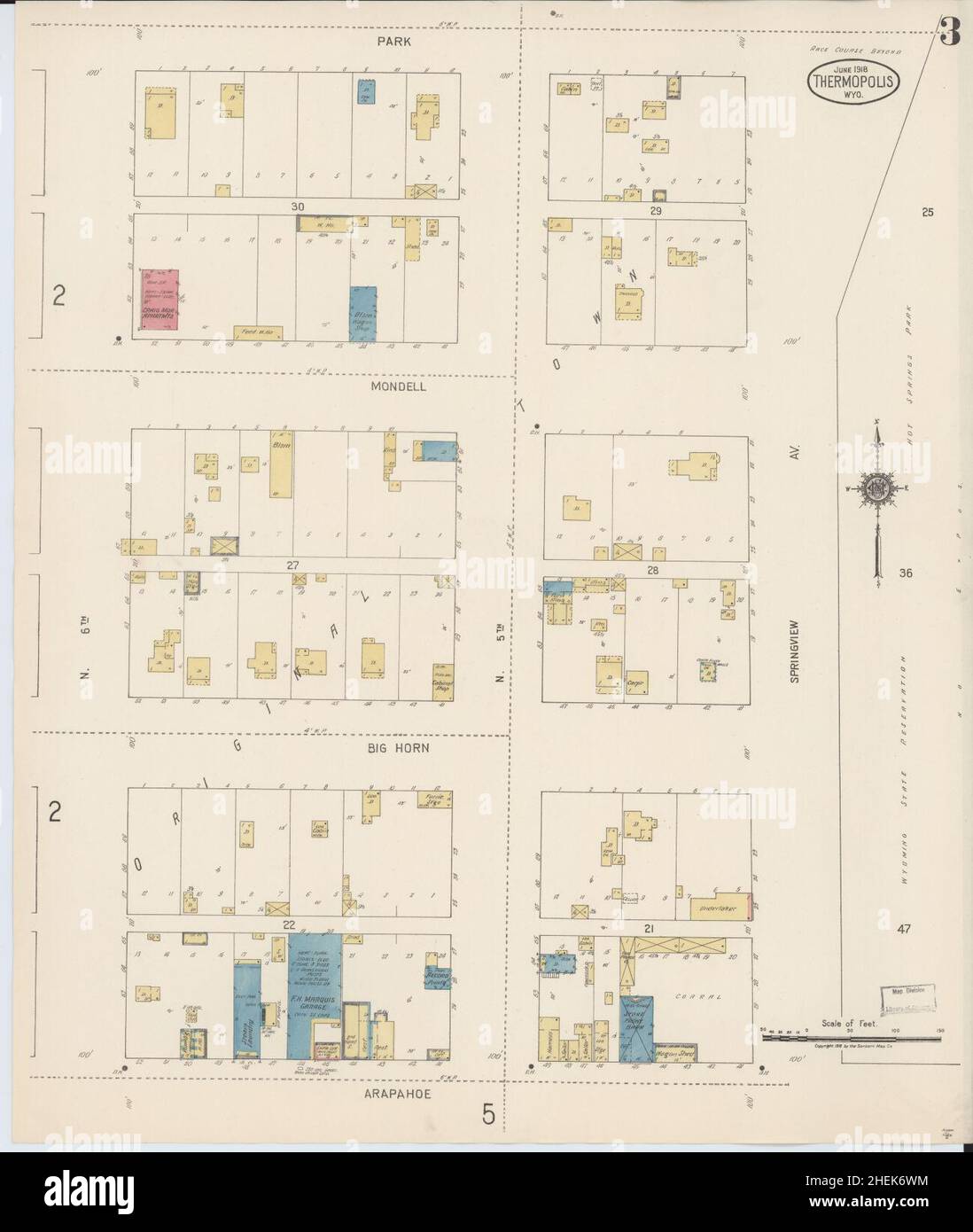 Vintage map of hot springs hi-res stock photography and images - Alamy