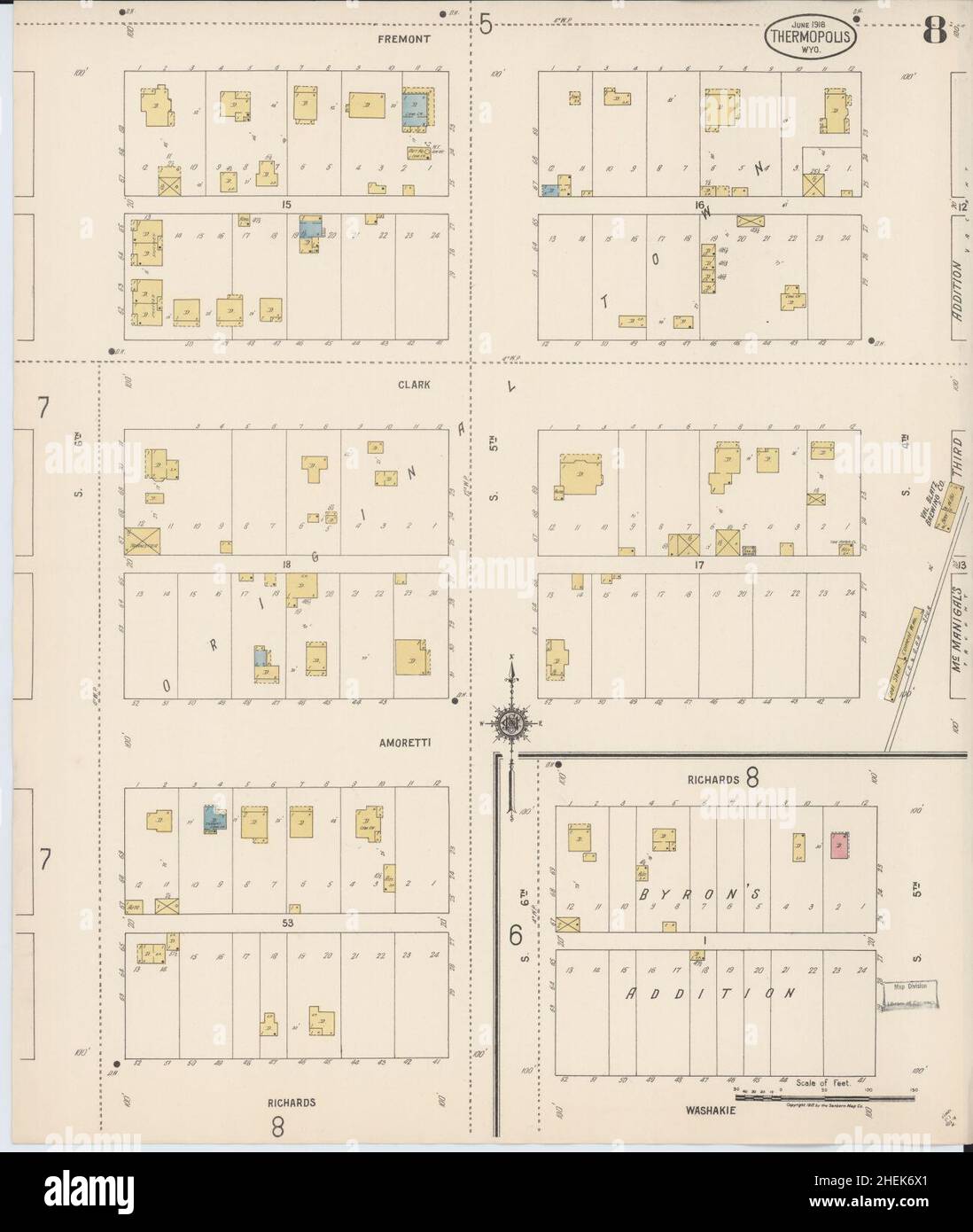 Vintage map of hot springs hi-res stock photography and images - Alamy