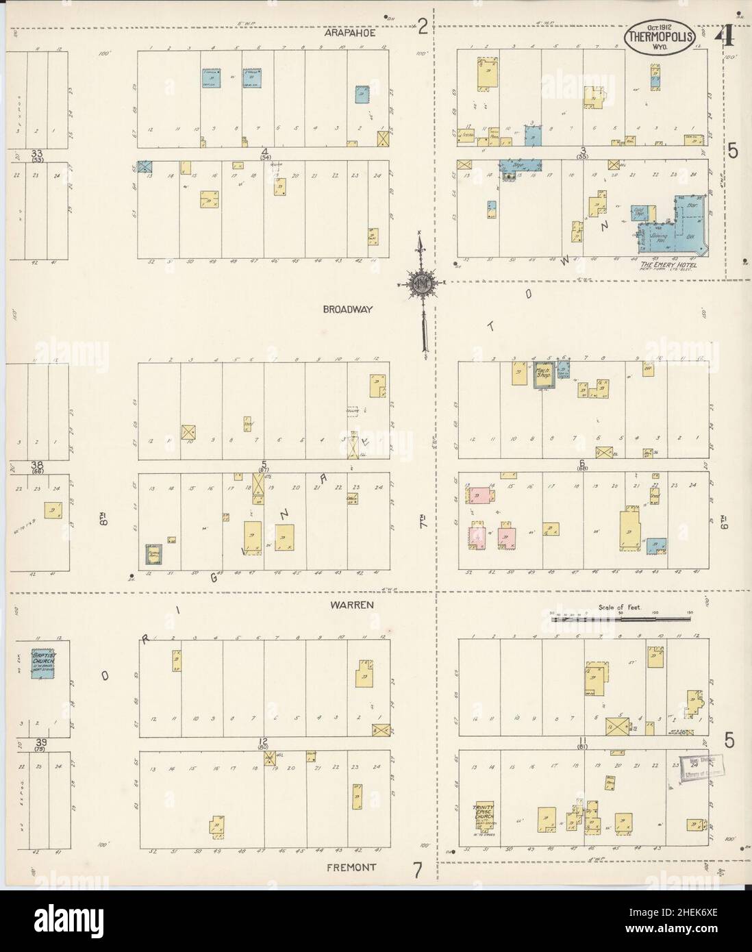 Vintage map of hot springs hi-res stock photography and images - Alamy