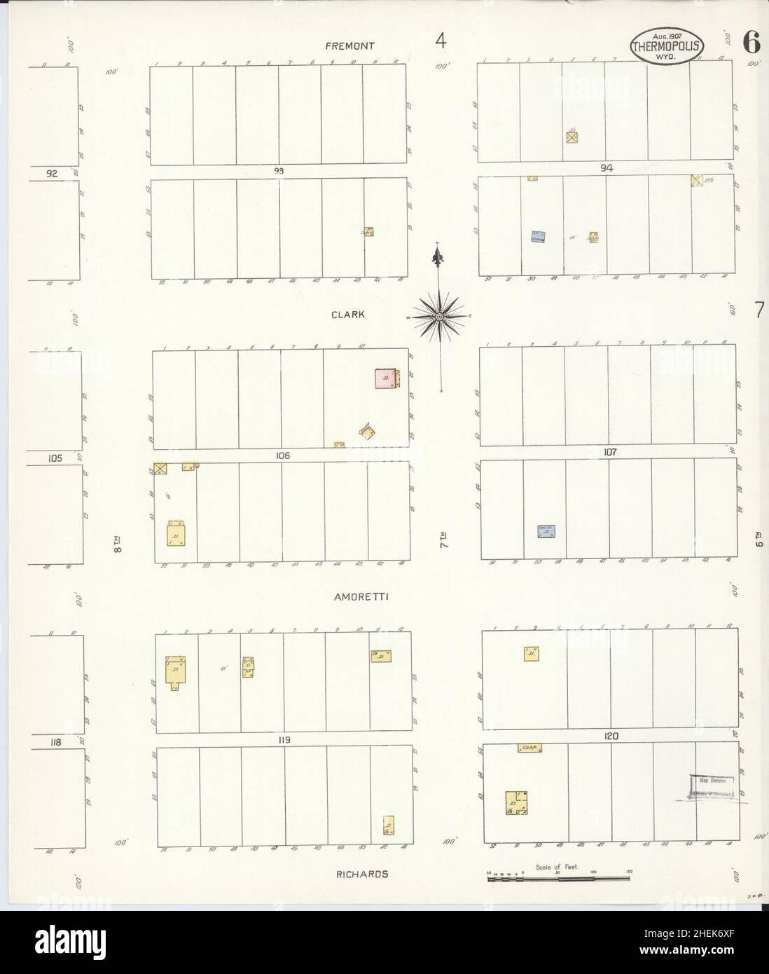 Hot springs county map hi-res stock photography and images - Alamy