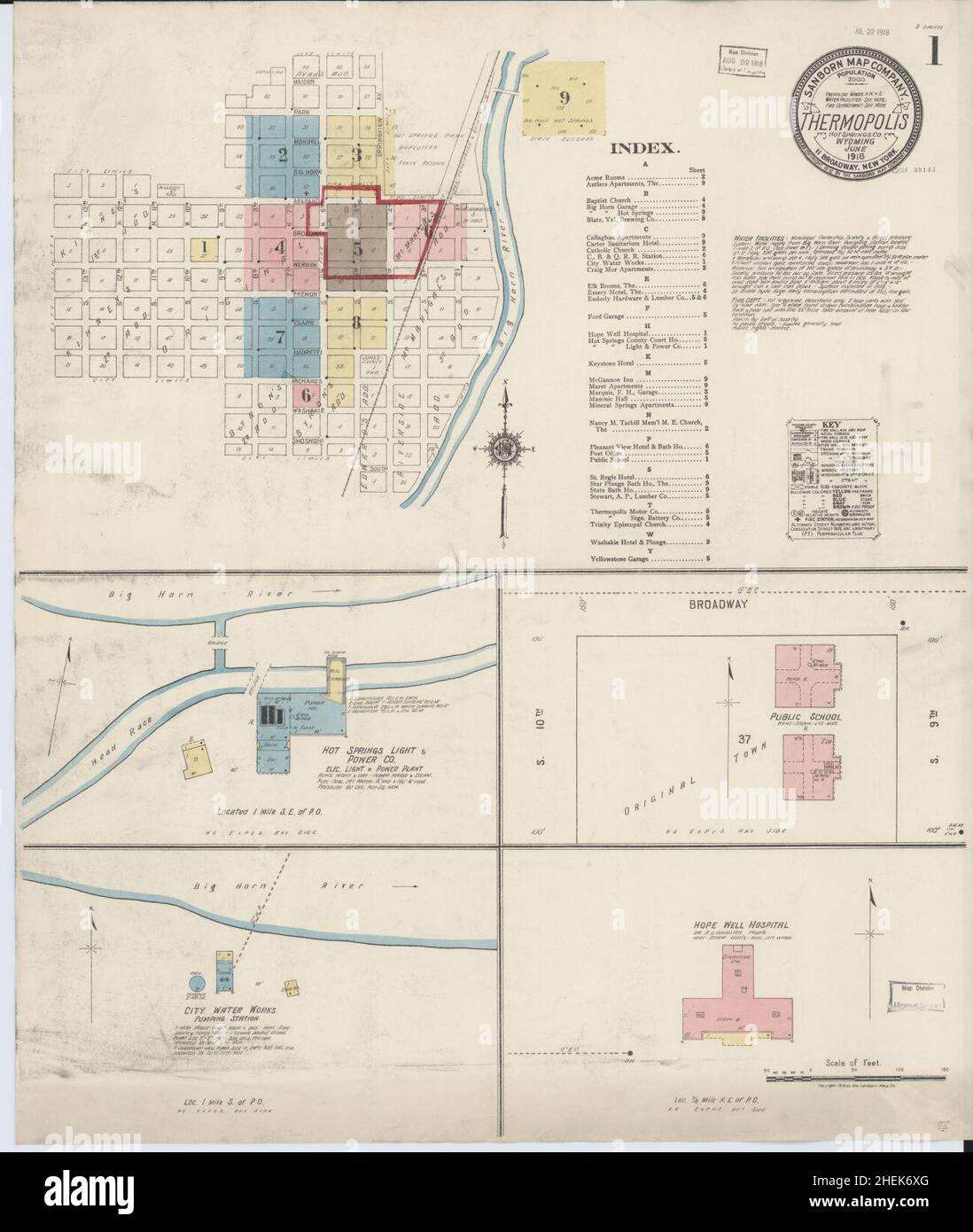Hot springs county map hi-res stock photography and images - Alamy