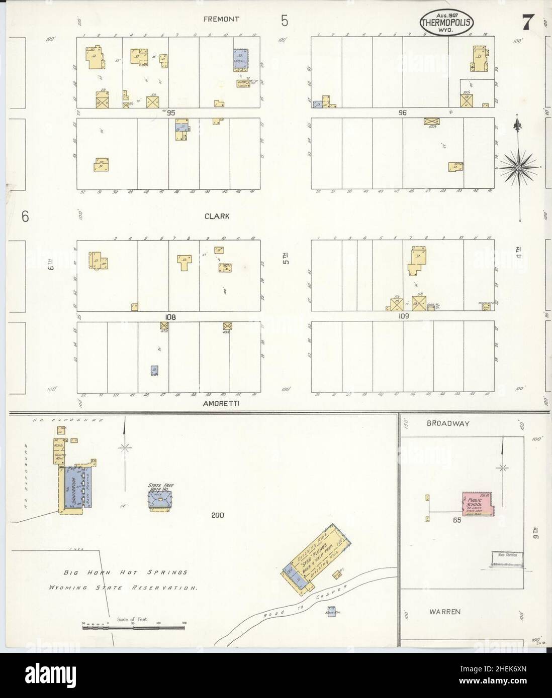 Hot springs county map hi-res stock photography and images - Alamy
