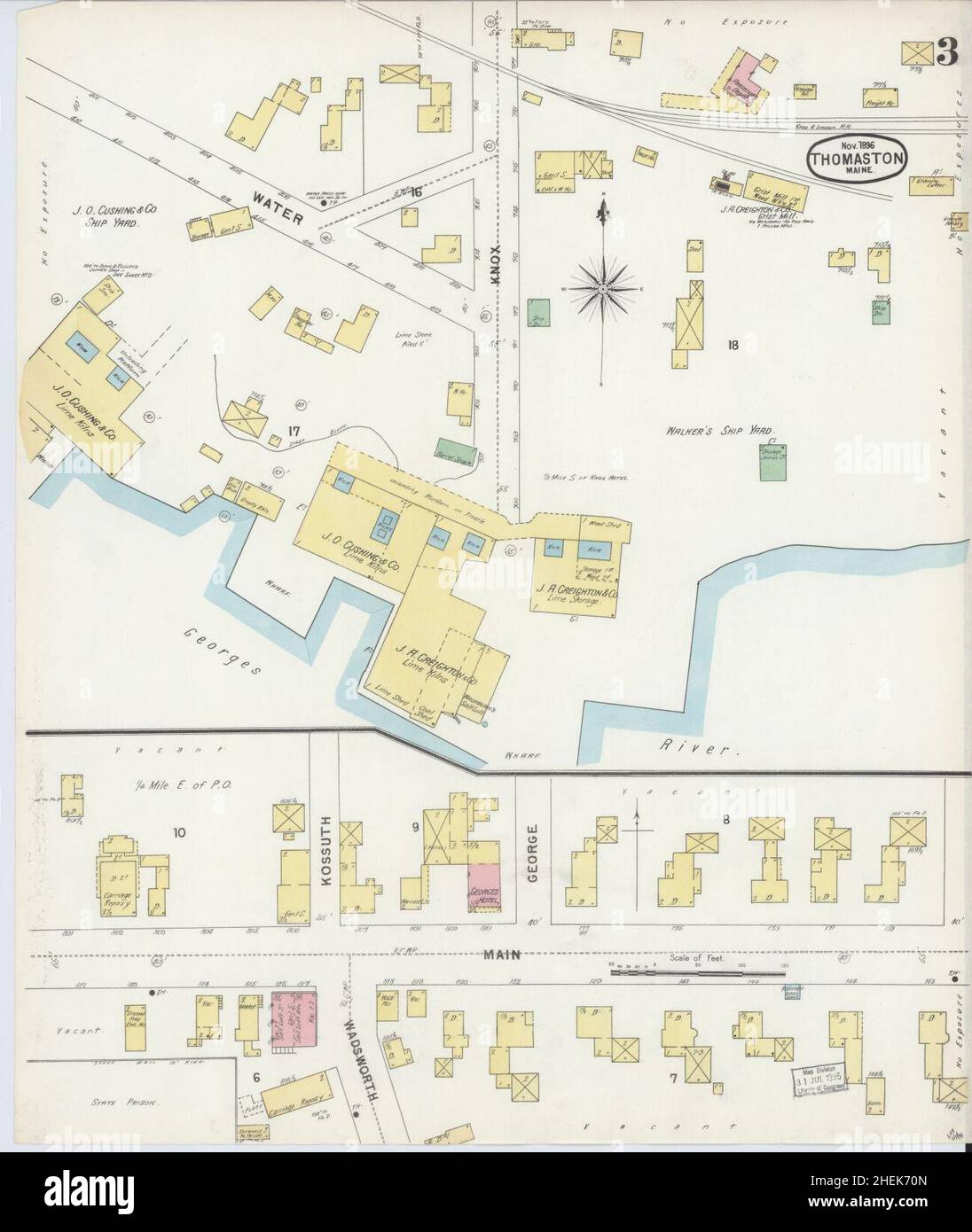 Thomaston map hi-res stock photography and images - Alamy