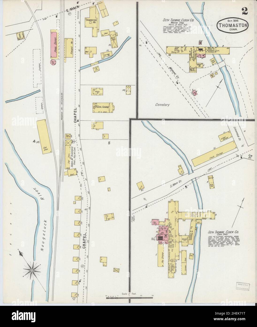 Map of thomaston hi-res stock photography and images - Alamy