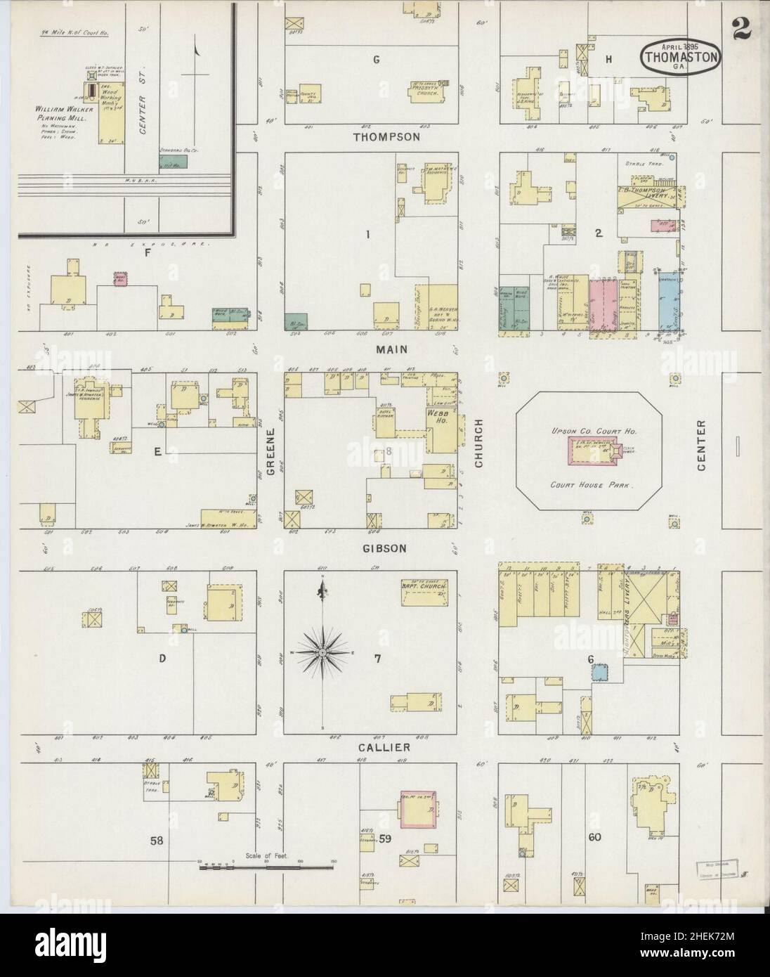 Thomaston Georgia Map High Resolution Stock Photography and Images - Alamy