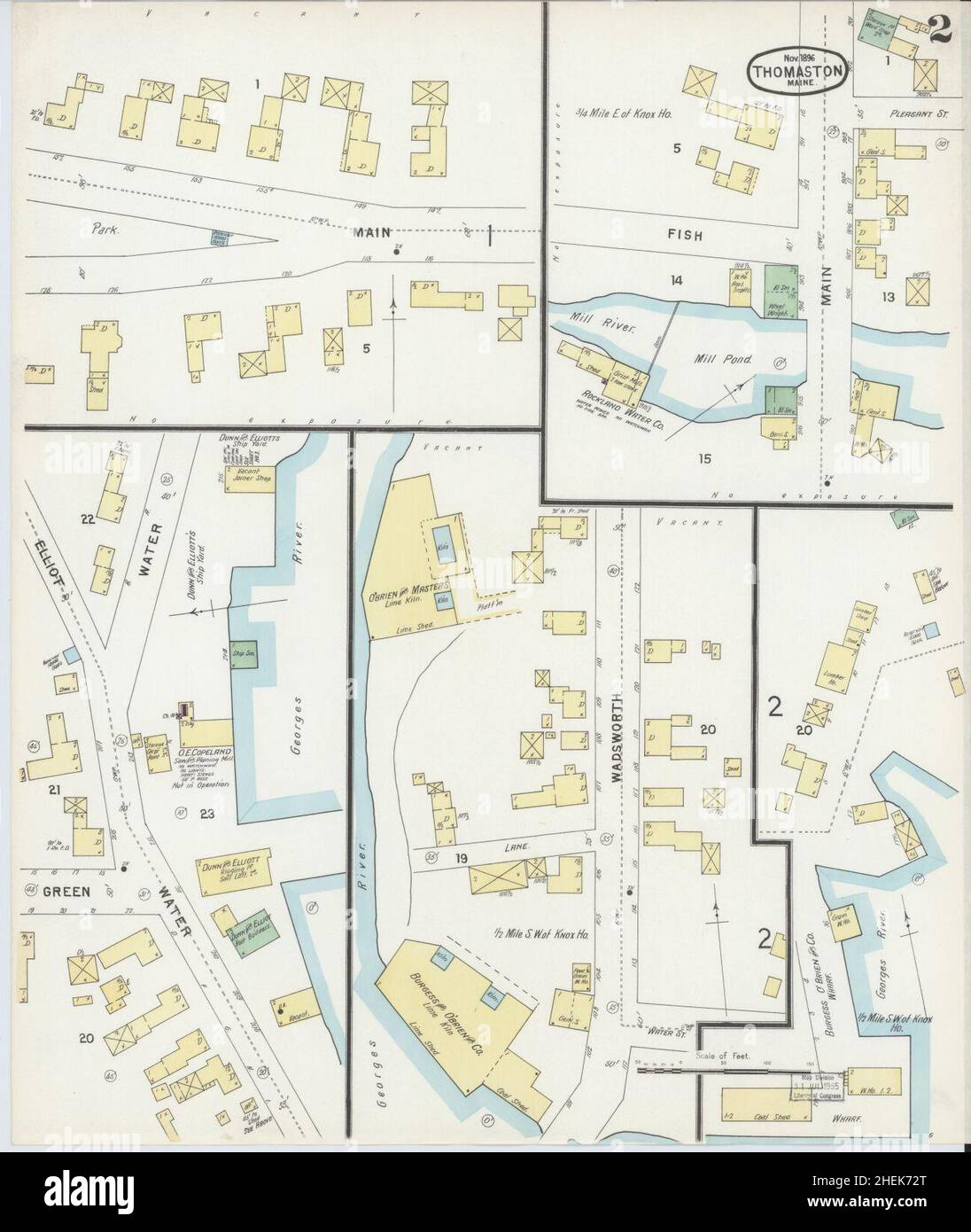 Thomaston map hi-res stock photography and images - Alamy