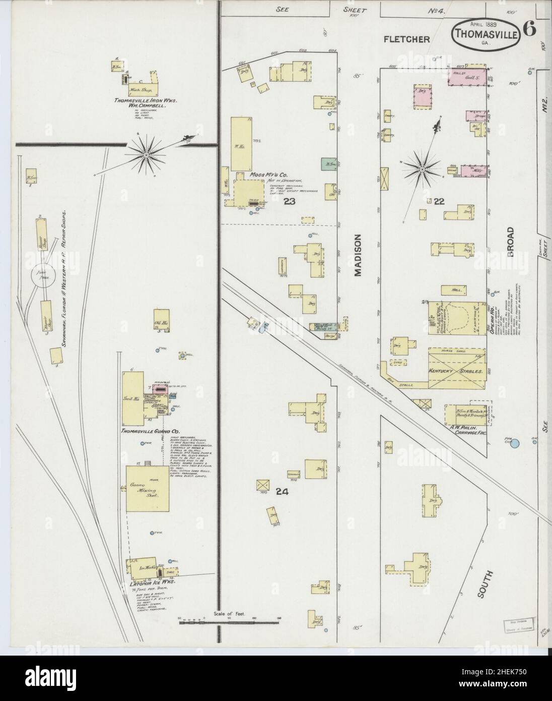 Thomasville map hi-res stock photography and images - Alamy