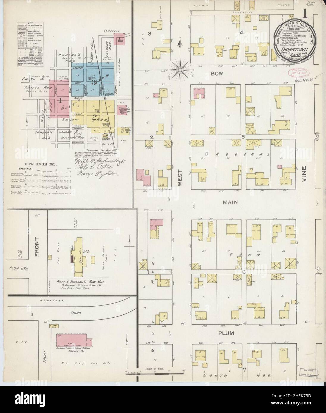 Thorntown map hi-res stock photography and images - Alamy