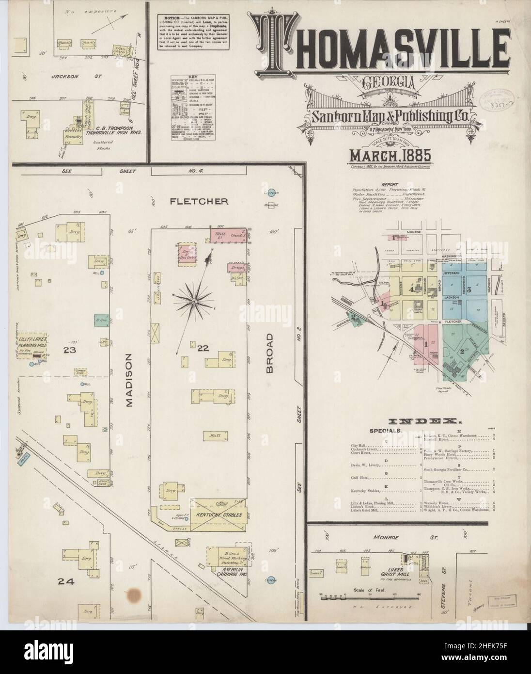 Map of thomasville hi-res stock photography and images - Alamy