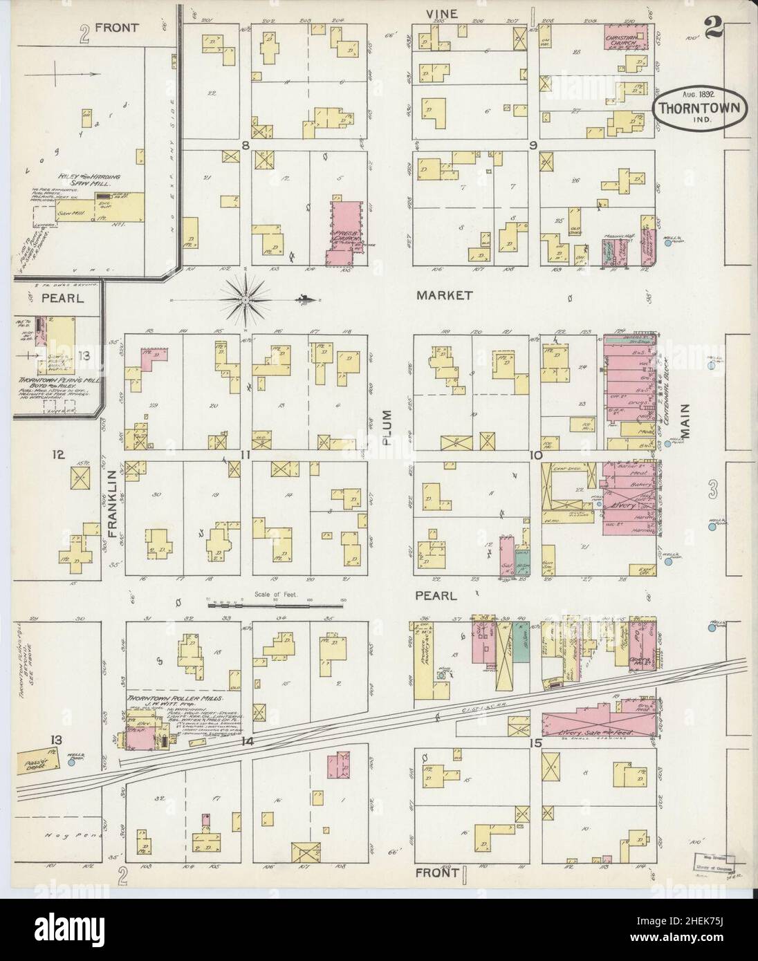 Thorntown map hi-res stock photography and images - Alamy