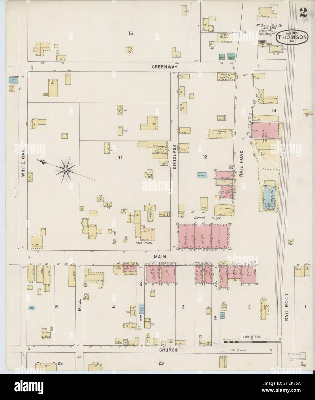 Thomson georgia map hi-res stock photography and images - Alamy