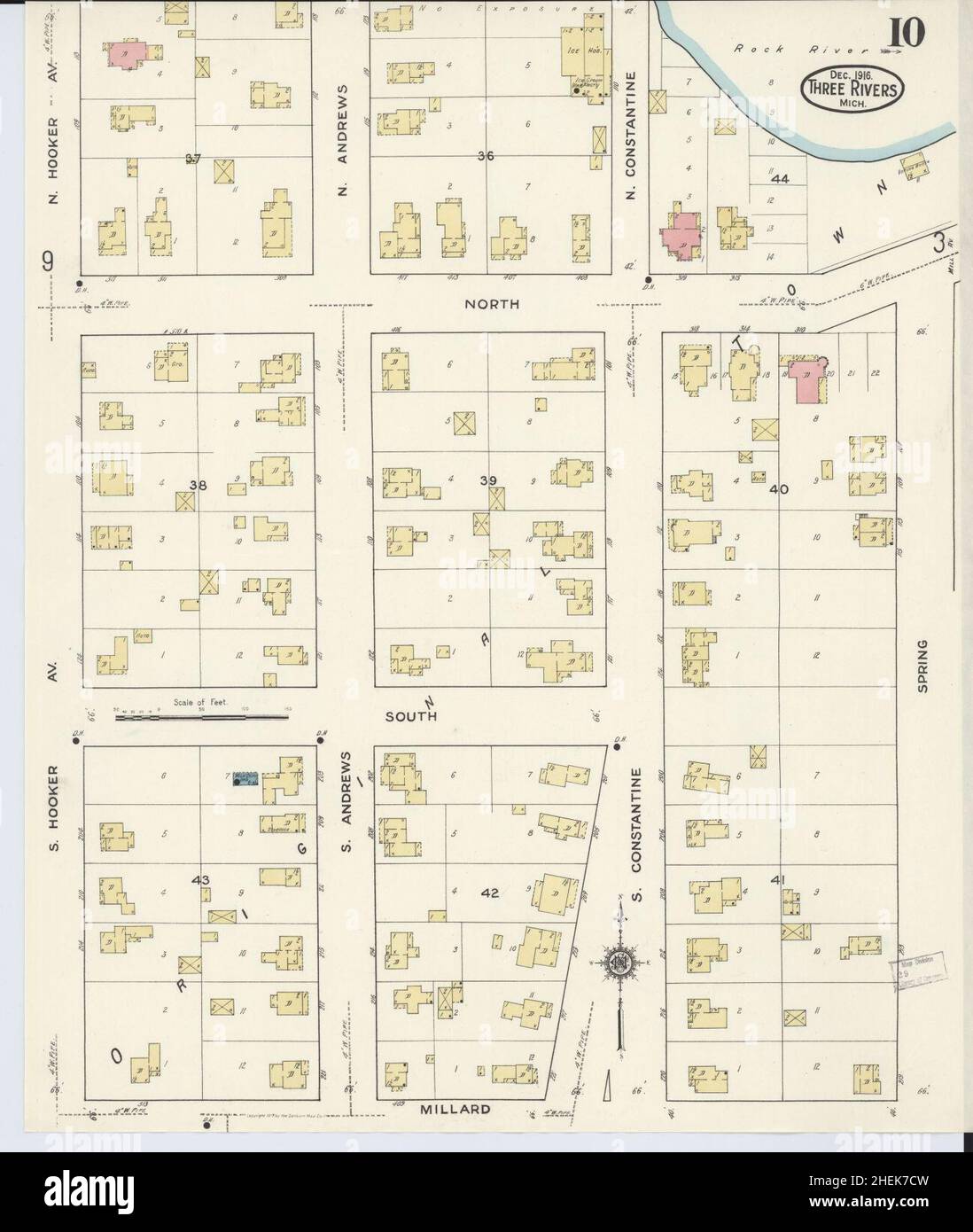 Sanborn Fire Insurance Map from Three Rivers, Saint Joseph County ...