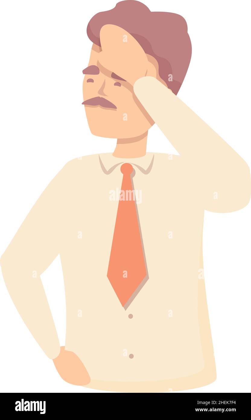 Manager memory icon cartoon vector. Alzheimer dementia. Positive care ...