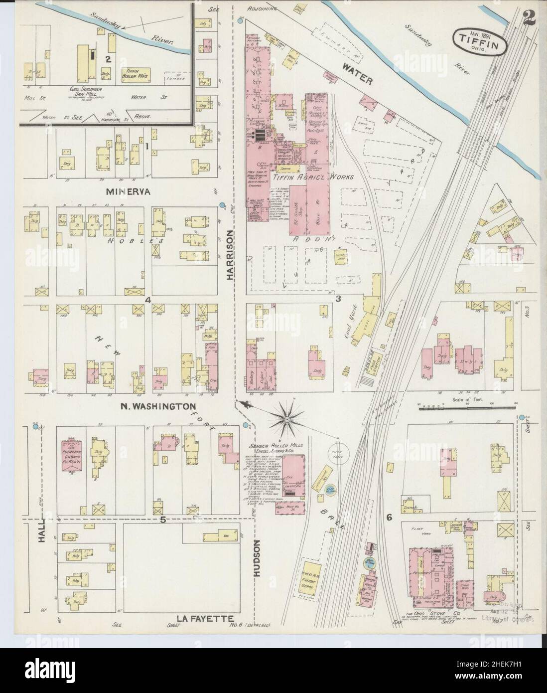 Tiffin ohio map hi-res stock photography and images - Alamy