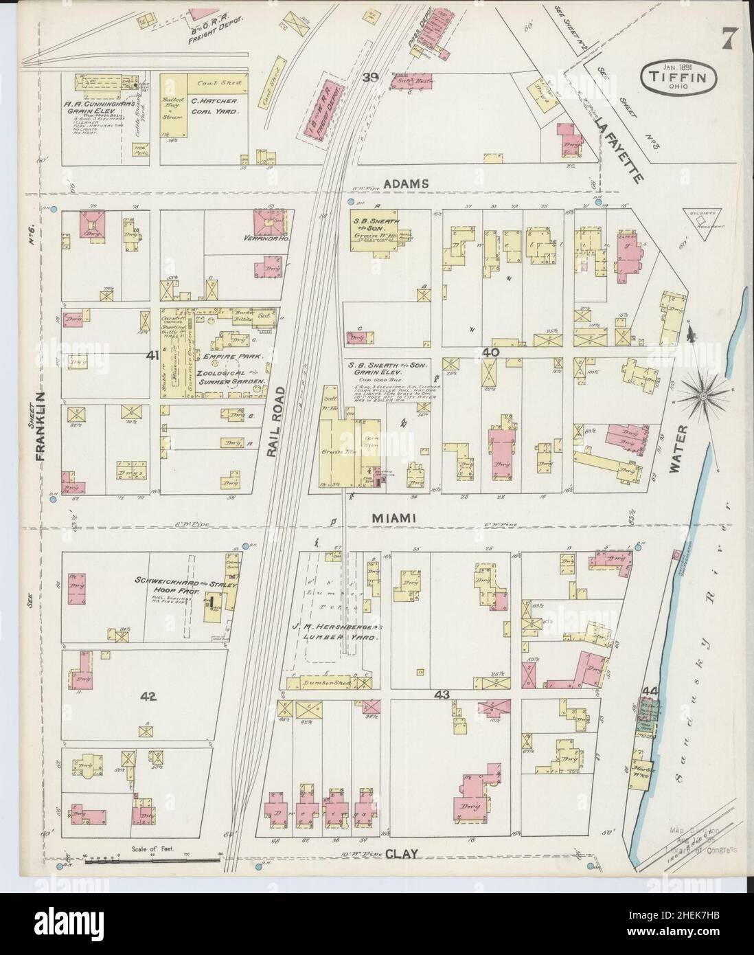 Map of tiffin ohio hi-res stock photography and images - Alamy